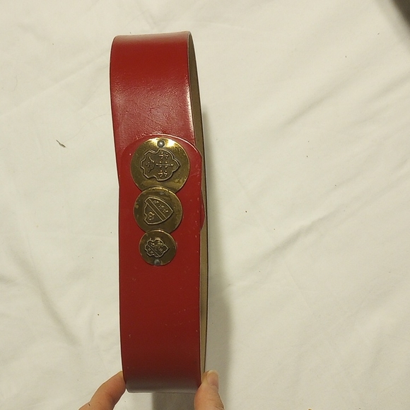 Garay | Accessories | Rare Vintage 95s Red Garay Cowhide Leather Belt ...
